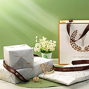 Large Happy Birthday Gift Bag,12.6" Reusable monogram Gift Bag with Card and Tissue Paper Thank You Sticker,Suitable for Wedding, Birthday, Baby Shower, Parties,12.6" X 11" X 5.9" (Letter N)