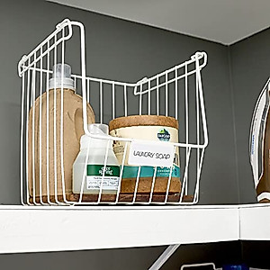 iDesign Ría Safford Metal Clip-On Labels for Storage Bins, Set of 8, Coconut