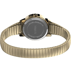 Timex Women's Easy Reader 25mm Watch – Gold-Tone Case White Dial with Tapered Expansion Band