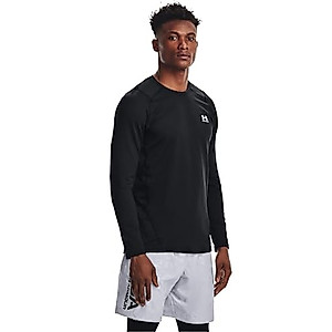 Under Armour Men's ColdGear Armour Fitted Crew, Black (001)/White, X-Large