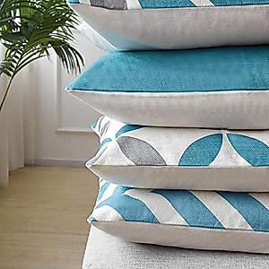 pendali Throw Pillow Covers 18x18, Decorative Square Throw Pillow Cover Cushion Covers Pillowcase, Home Decor Decorations for Sofa Couch Bed Chair Car, Set of 4, Pillow Protector