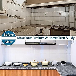 Self Adhesive Shelf Liner, Peel and Stick Drawer Liner Waterproof Contact Decor Liner with Grain Texture for Kitchen Walls Cabinets, Bedroom Classroom, Cover Book-11.8 x 118.1 inches, Silver Gray