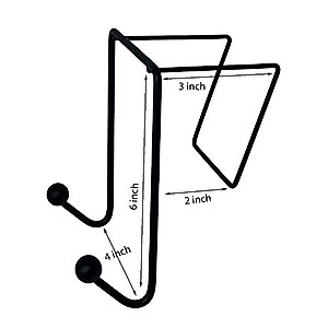 Tetra-Teknica CWH-02 3 Inch Space Addition Wire Double Hook for Partition Wall Cubicle Panel, Color Black
