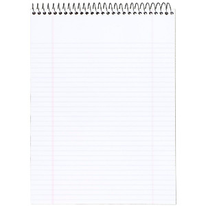 Mead Cambridge , Top Wirebound Spiral Notebook, College Ruled Memo NotePad, Stiff Back, Durable Cover Business Journal, 8-1/2" x 11", 70 Double-Sided Sheets, Navy (59882), White