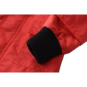 M2C Boys Girls Cotton Lined Rain Jacket Waterproof Light Windbreaker 4T Red