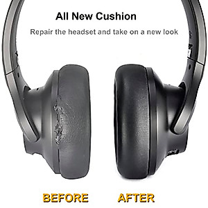 defean Life Q 10 / Life 2 NEO Earpads Replacement Ear Cushion Foam Ear Pads Soft Cushion Compatible with Anker Soundcore Life Q10 / Life 2 NEO Bluetooth Headphones (Black)