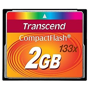 Transcend 2 GB 133x CompactFlash Memory Card TS2GCF133