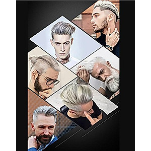 YHMWAX Fashion Silver Gray Hair Wax Pomade - Colorful Disposable Natural Hair Styling Gel for Party, Cosplay, Masquerade