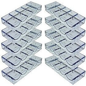 DA VINCI 10 Clear Acrylic Stackable Poker Chip Tray Racks