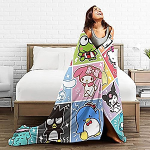 Blanket Anime Throw Cartoon Blankets Ultra Soft Flannel Bed Throws Suitable for All Seasons Warm Home Decor for Sofa Couch Chair Bedroom50 X40