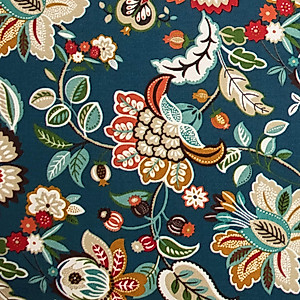 RSH DECOR: Tufted U-Shape Wicker Seat Cushions Set of 2 | 19” x 19” | All-Weather Spun Fabric | Water-Resistant | Outdoor Chair Cushions for Patio Furniture | Telfair Peacock Blue