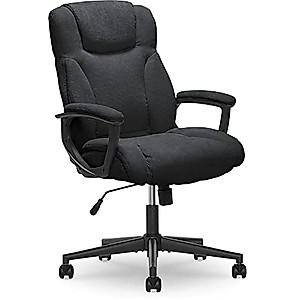 Serta Style Hannah II Office Chair, Midnight Black Microfiber,