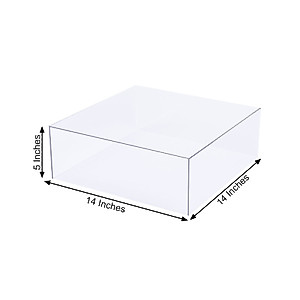 Balsa Circle 14-Inch Clear Acrylic Display Box Cake Stand Centerpiece Pedestal Riser Party Wedding Decorations Supplies