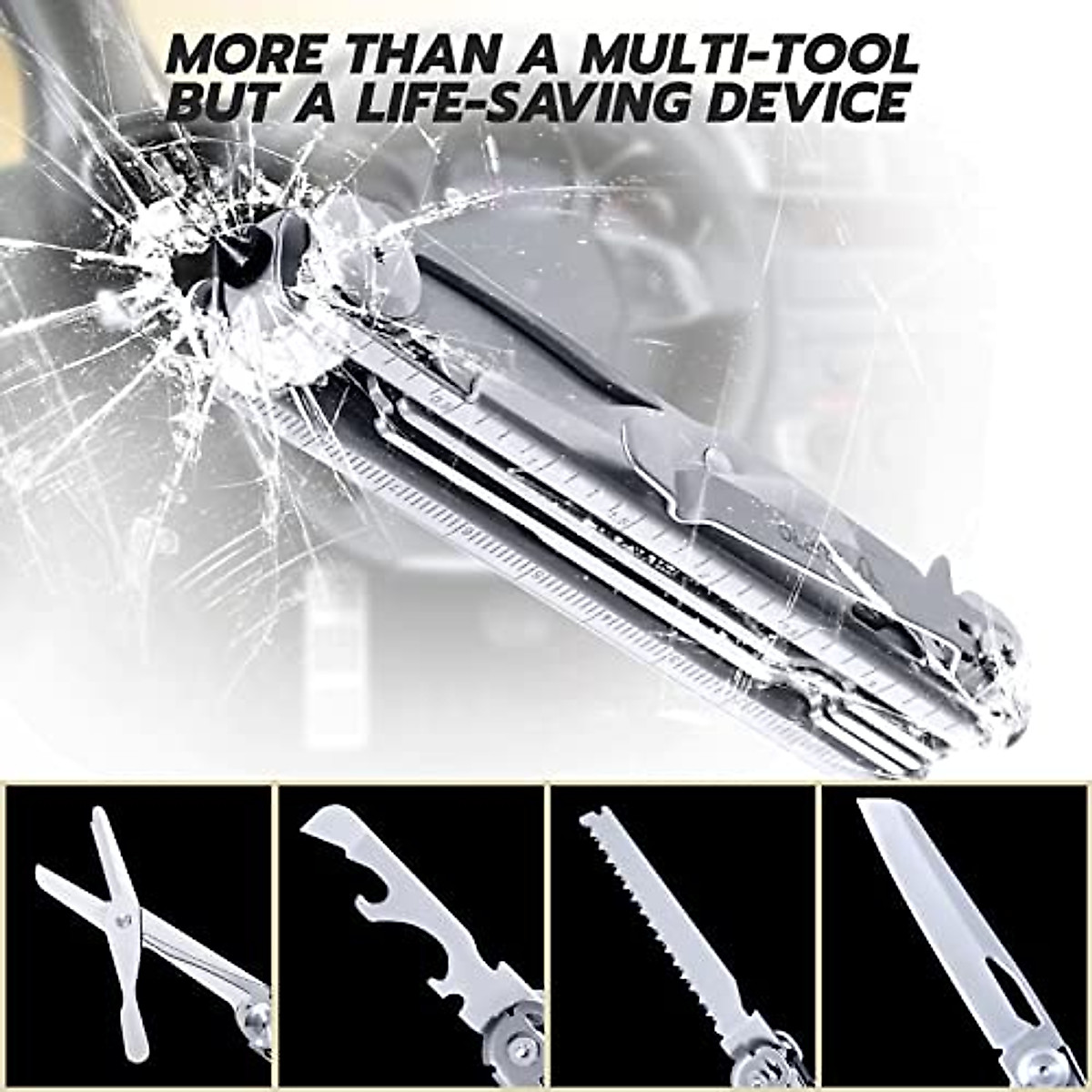 SIUPRO 9 in 1 Multitool Pocket Knife Set for Men, Survival Small Multi Tool with Clip, Tactical Gadgets for Camping, Outdoor, Fishing, Car, Work, Gifts for Him Boyfriend