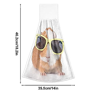 Kigai Hand Towels Funny Guinea Pig Hand Towels for Bathroom Kitchen Hanging Hand Towels Ultra Soft and Highly Absorbent Quick-Dry Hand Towels 18.2x14in