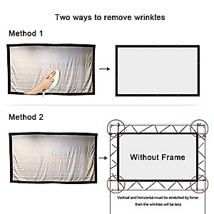 ZSEDP Projector Screen Outdoor 150 200 inch 300 inch White Cloth Material 180 250 inch Optional 16:9 / 4:3 for LED proyector ( Size : 300 inch )