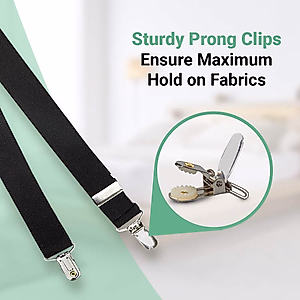 Hold’Em Bed Sheet Fastener Suspenders - Heavy Duty USA Made, Adjustable,Straight or Crisscross Keep Sheet SNUG Without Slipping Sheet Strap Holder Clips-2 pc. Adjustable White 2 Set