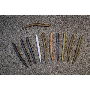 Berkley PowerBait® MaxScent The General Fishing Bait, Green Pumpkin Candy Red, 5in | 13cm, Soft Stick Bait with Irresistible Scent & Flavor, Classic Stick Bait Action, Deadly Bass Fishing Bait