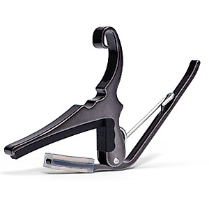 Kyser Quick-Change Guitar Capo for 6-string acoustic guitars, Black Chrome, KG6BCA