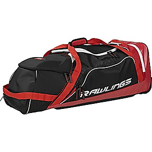 Rawlings | R1502 Wheeled Catcher's Bag | Baseball/Softball | Scarlet