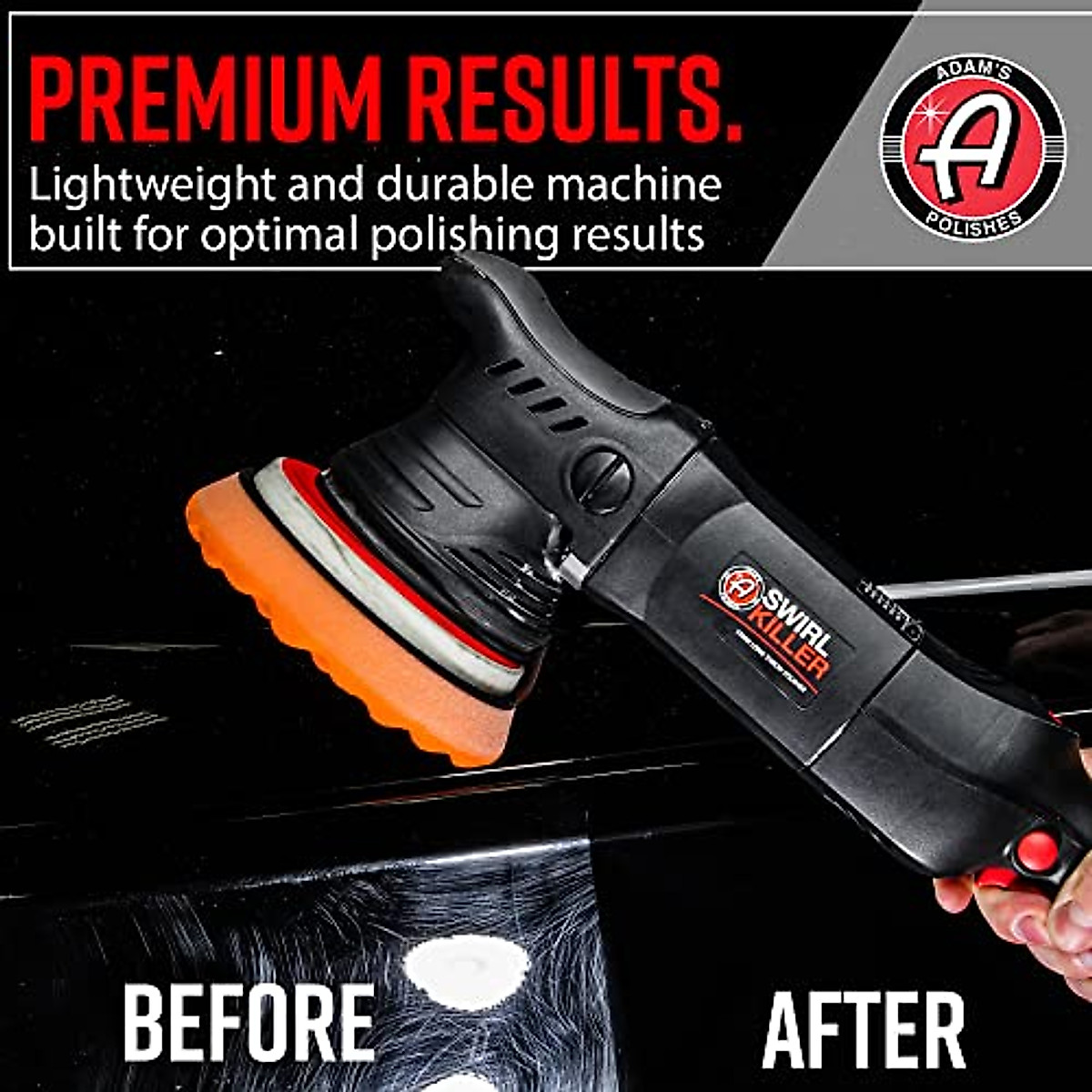 Adam's Polishes Swirl Killer 15mm Car Polisher - Buffer Polisher Dual Action Machine | Use W/Car Polish, Polishing Compound, or Car Scratch Remover | Detailing Car Wash Clay Bar Ceramic Coating