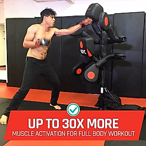 UFC BAS Body Action System X2 - Professional Freestanding Home Training Equipment for MMA, Boxing, Muay Thai and Martial Arts - Adjustable Punching and Kicking Pads