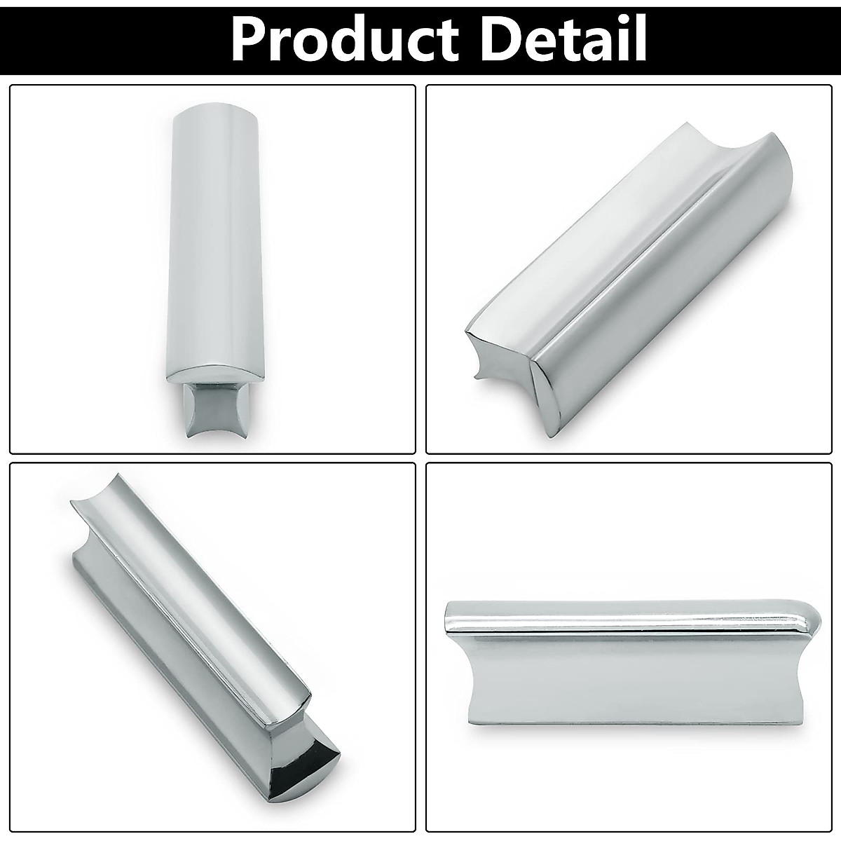 Jersvimc Metal Guitar Slide Bar Tone Lap Steel Slide, Silver Slide Bar for Dobro Hawaiian Guitar Electric Guitar Dunlop Bass