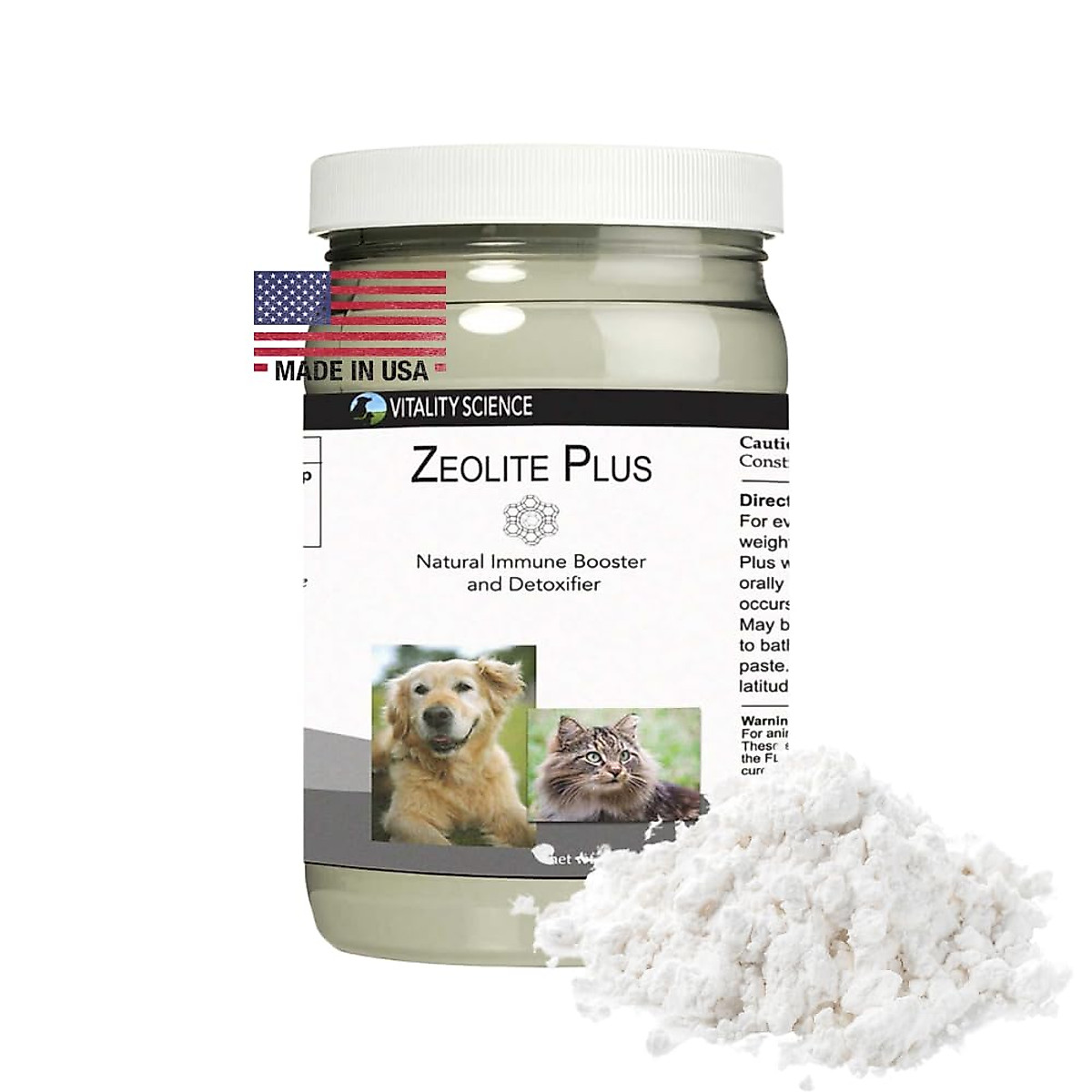 Vitality Science Zeolite Plus for Cats | Immune Support | Balances pH | Supports Energy Processes (4 lbs)