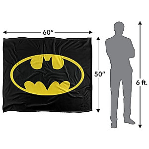 Batman Classic Logo Officially Licensed Silky Touch Super Soft Throw Blanket 50" x 60"