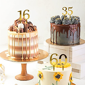 0-9 Number For Cake Topper, Shiny Acrylic Number Cake Toppers Cake Decorations Birthday Party Cake Topper for Birthday Party Wedding Anniversary