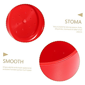 OKUMEYR Kitchen Chopstick Holder Kitchen Utensil Canisters Cutlery Holder Tin Flatware Holder Storage Utensil Drying Rack Chopstick Holder Storage Utensil Holder Plastic Organizer Round