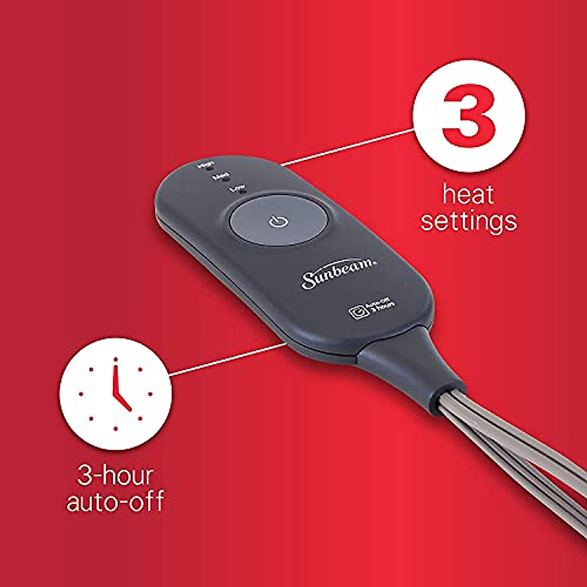 Sunbeam Microplush Electric Heated Throw Blanket Royal Blue