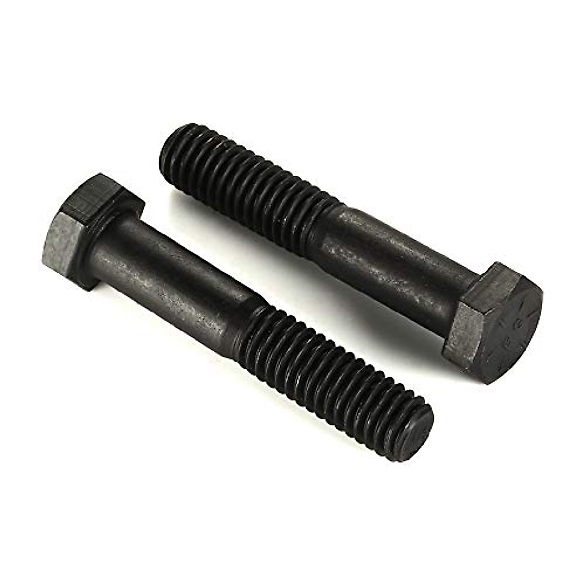 1/4-20 x 2“ Hex Head Screw Bolt, Half Threaded, Alloy Steel Grade 8.8, Black Oxide Finish, Quantity 20