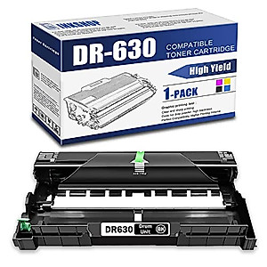 DR630 Compatible DR630 Black Drum Unit Replacement for Brother DR630 HL-L2300D HL-L2305W MFC-L2680W MFC-L2685DW DCP-L2520DW DCP-L2540DW Toner.(1 Pack)
