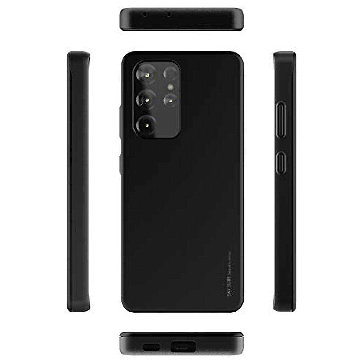 GOOSPERY Sky Slide for Galaxy S21 Ultra Case 6.8"(2021) Card Holder Case, Dual Layer [TPU+PC] Protective Bumper with Wallet Function Phone Cover (Black)
