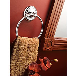 Moen 5386CH Yorkshire Bathroom Hand -Towel Ring, Chrome, Small