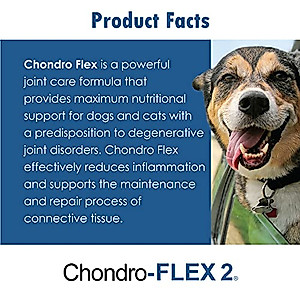 HealthyPets Chondro Flex II - Powerful Joint Care Formula Dogs and Cats - Maximum Nutritional Support - Glucosamine, Chondroitin, MSM, Ester-C, and Minerals - 120 Chewable Tablets