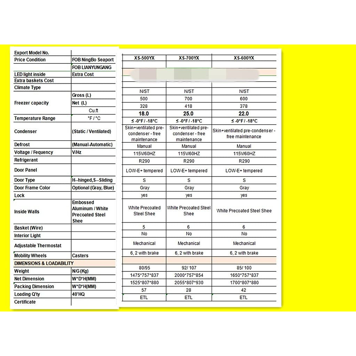 Chest Freezer for Supermarket Glass sliding Door 58" White Showcase Freezer Curve Display Top w/Storage Baskets - 18 Cu.Ft SDSC500