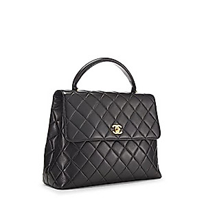 CHANEL, Pre-Loved Black Quilted Lambskin Kelly Jumbo, Black