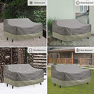 KylinLucky Outdoor Furniture Covers Waterproof, 3-Seater Deep Seat Patio Sofa Covers Fits up to 88 x 40 x 33 inches