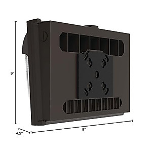 Lithonia Lighting LL ALO 40K TXD Brnz Outdoor TWX2 LED Adjustable Light Output 4000K MVOLT Glass Wall Pack in Textured Bronze