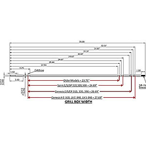 OneGrill 3WSS40 Stainless Steel Grill Rotisserie (Compatible with All Weber 300 Series 3 Burner Genesis/Genesis II/Spirit/Spirit II) W/ 13 Watt Electric Motor; 3/8 Inch Square Spit Rod.