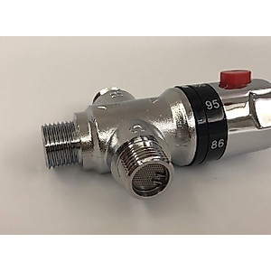 Atmama Three-way Thermostatic Mixing Valve,1/2NPT Connections,Solid Brass