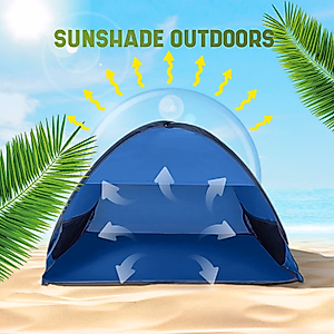 Mini Head Pop Up Tent Beach Sun Shelter Rabbit Tent House Bunny Teepee Bed Portable Sun Shade Canopy Windproof Sand Proof with Mobile Phone Stand,Mini Tent for Pets Small Pop Up Dog Tent