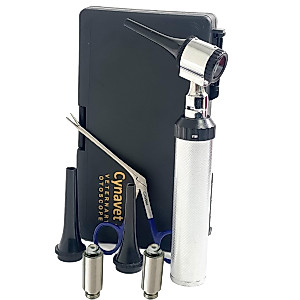 New Led Lense Veterinary Operating Otoscope Kit Plus 1 Forceppk plus1 Bulb Cynamed