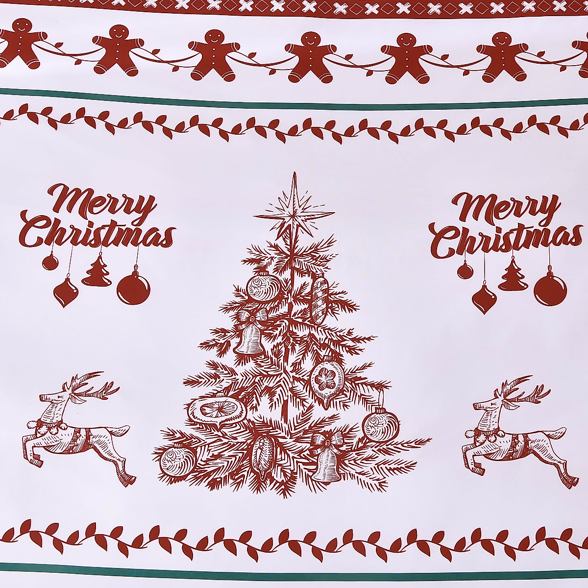 Xruibed Christmas Duvet Cover Set Queen Size 3PCS Xmas Tree Reindeer Pattern Duvet Cover Lightweight Microfiber Bedding Set with Zipper Closure for Adults Teens (Queen,90''x90'')