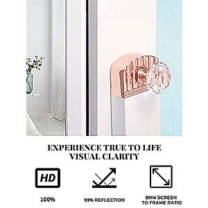 LUXFURNI Mirror Jewelry Cabinet Armoire with 3-Way Mount, Standing, Wall or Door Mounted, Jewelry Organizer with Full-Length Mirror, Lockable, Large Storage, White