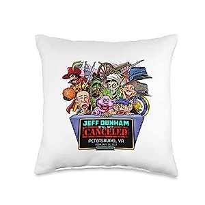 JEFF DUNHAM Petersburg, VA (2023) Throw Pillow, 16x16, Multicolor
