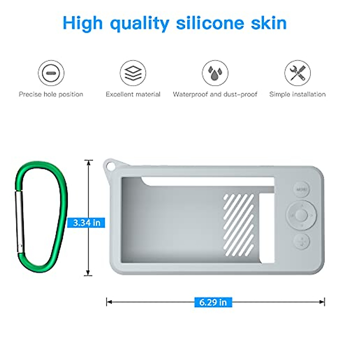 Huafly Protective Silicone Skins Compatible with Eufy SpaceView Baby Monitor/S Baby Monitor(5 inch 2900mAh LCD Display), Home Security Camera System Cover Accessories (Gray)