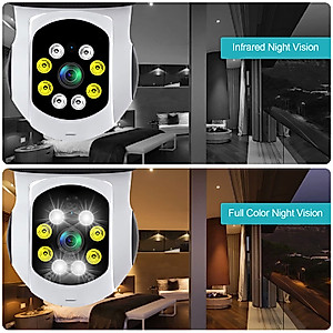 8mp/4k Light Bulb Security Cameras 2.4GHz&5GHz Outdoor Wireless WiFi Light Socket Screw in Security Cameras for Home Security Safe Cam Lightbulb Cameras Night Vision up 128g sd card